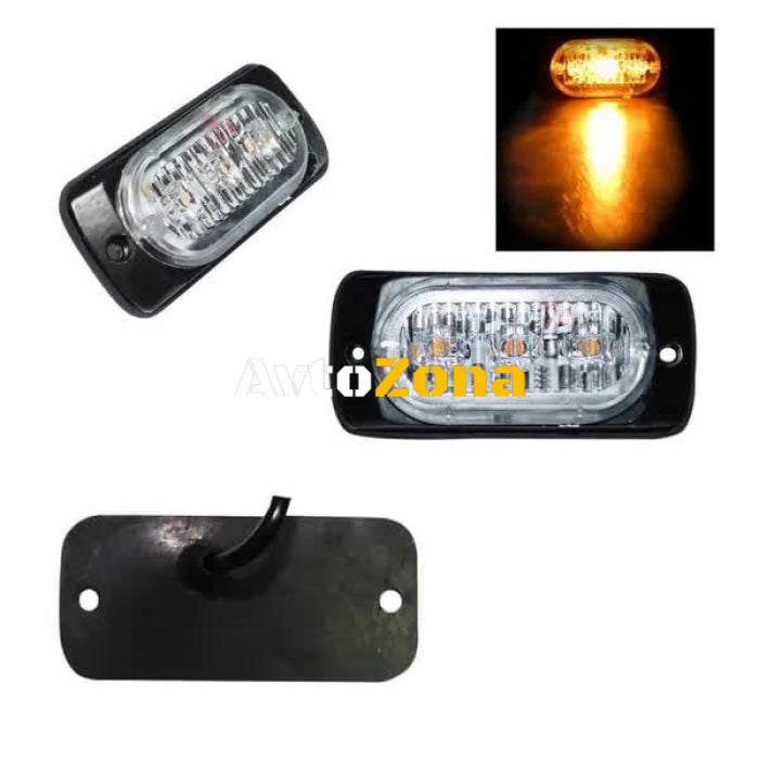3 LED-uri de asistență rutieră de urgență Lumină galbenă Blitz Lumină ...